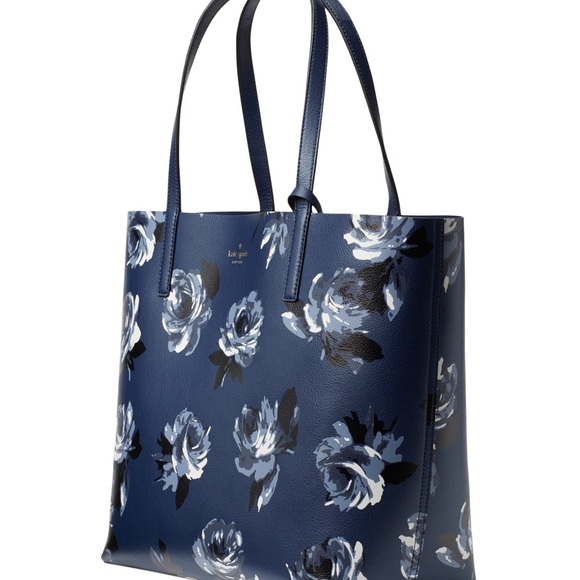 kate spade | Bags | Kate Spade Navy Floral Reversible Tote Bag | Poshmark